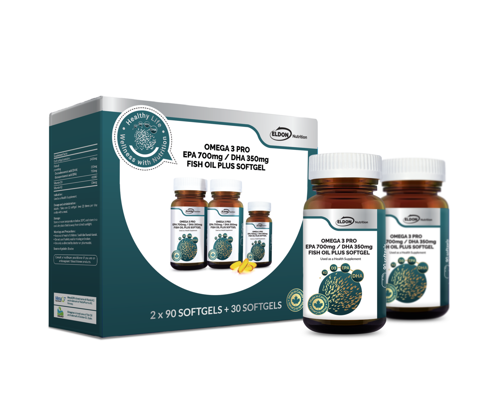 Fish Oil- Eldon Nutrition Omega 3 Pro EPA 700mg/DHA 350mg